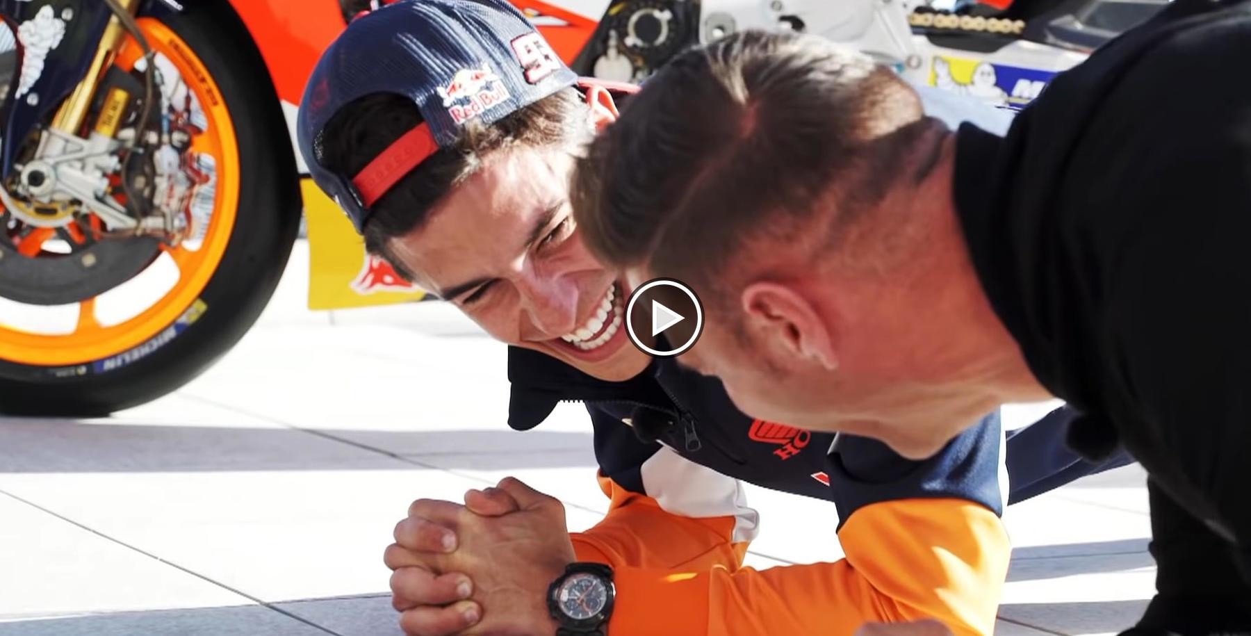 Marc Márquez y Joaquín se retan al 'Plankas Challenge'... ¡contando ...