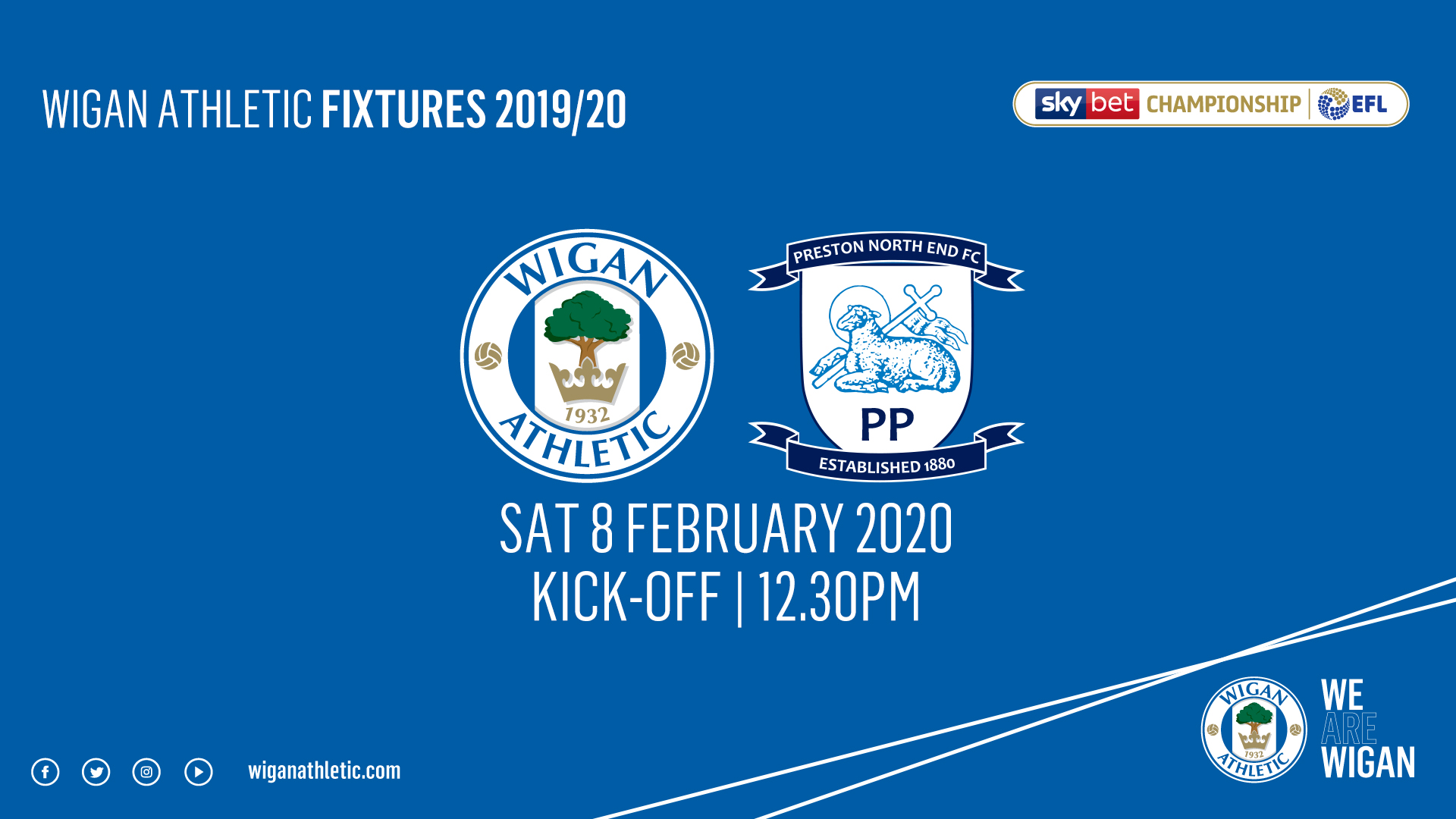Wigan Athletic FC Latics home fixture against the Owls will no longer take place on Saturday 25 January 2020