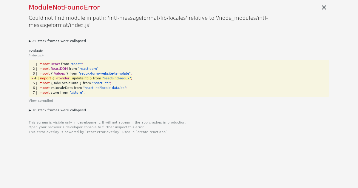 Redux Form with react-intl - Codesandbox