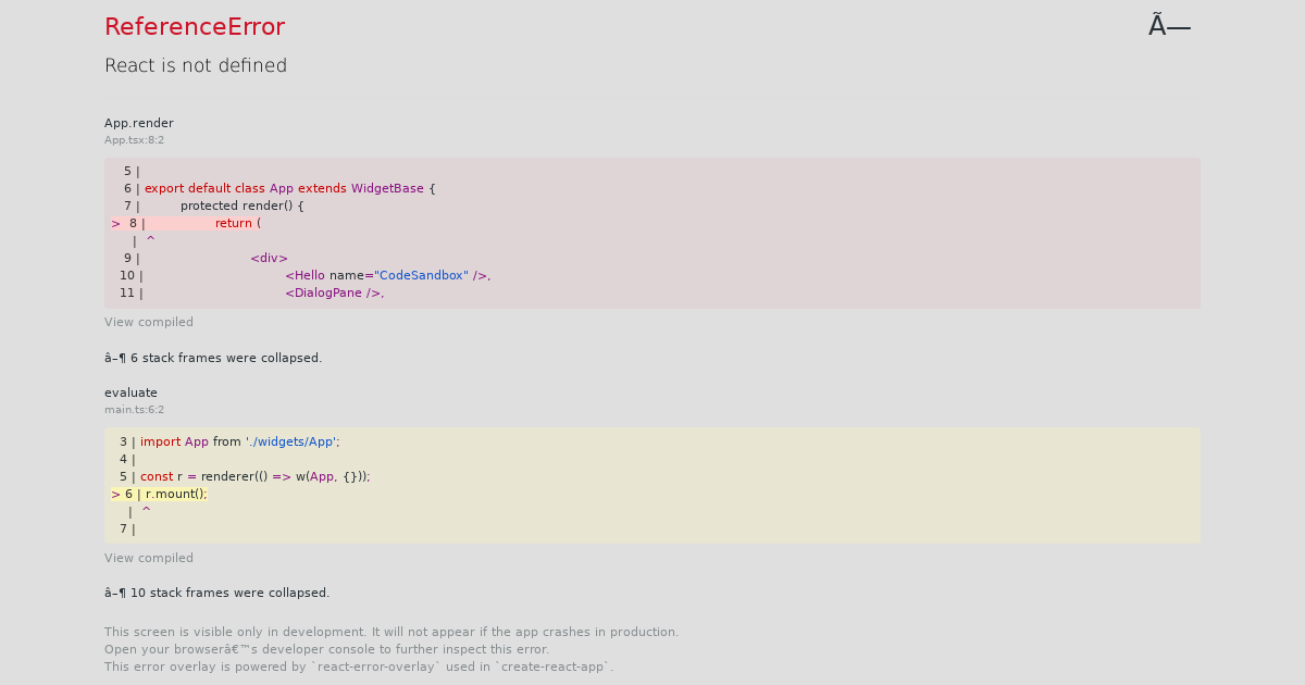 Dialog Widget not Closing - Codesandbox