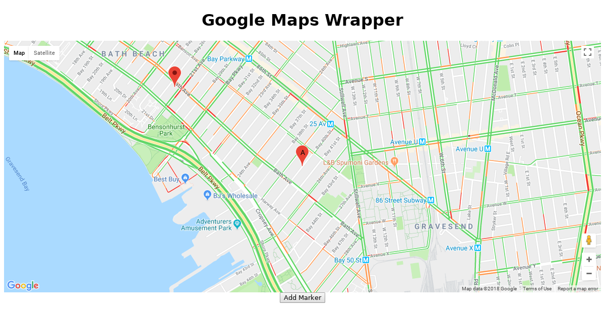 Google Maps API Wrapper - Codesandbox